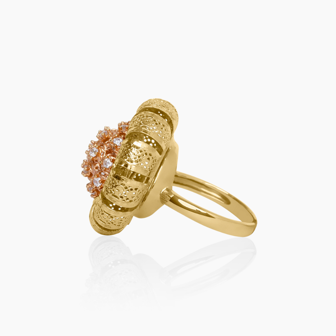14K YELLOW GOLD GRAND DAISY RING | Patty Q's Jewelry Inc