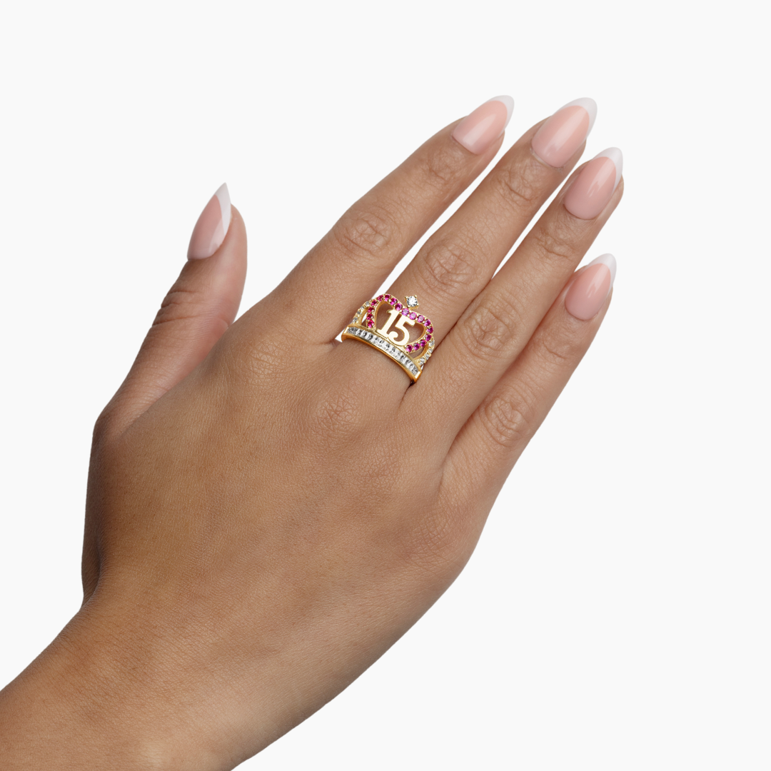 14K YELLOW GOLD ADRIANA QUINCE CROWN RING | Patty Q's Jewelry Inc