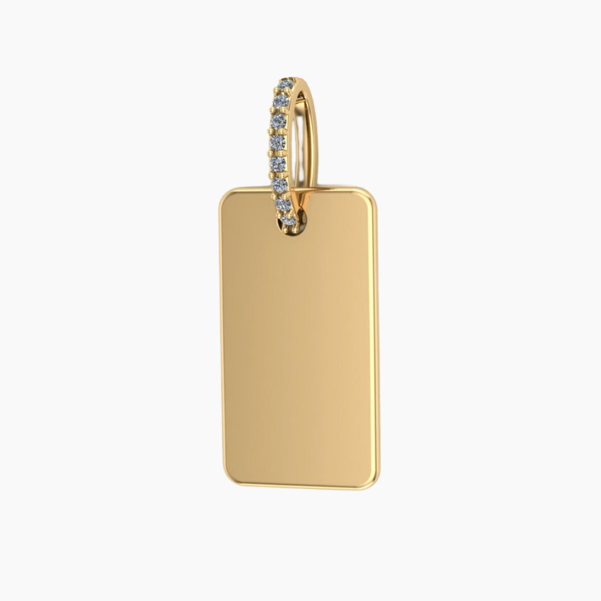 14K YELLOW GOLD DIAMOND BAIL QUAD PENDANT -ENGRAVABLE | Patty Q's ...