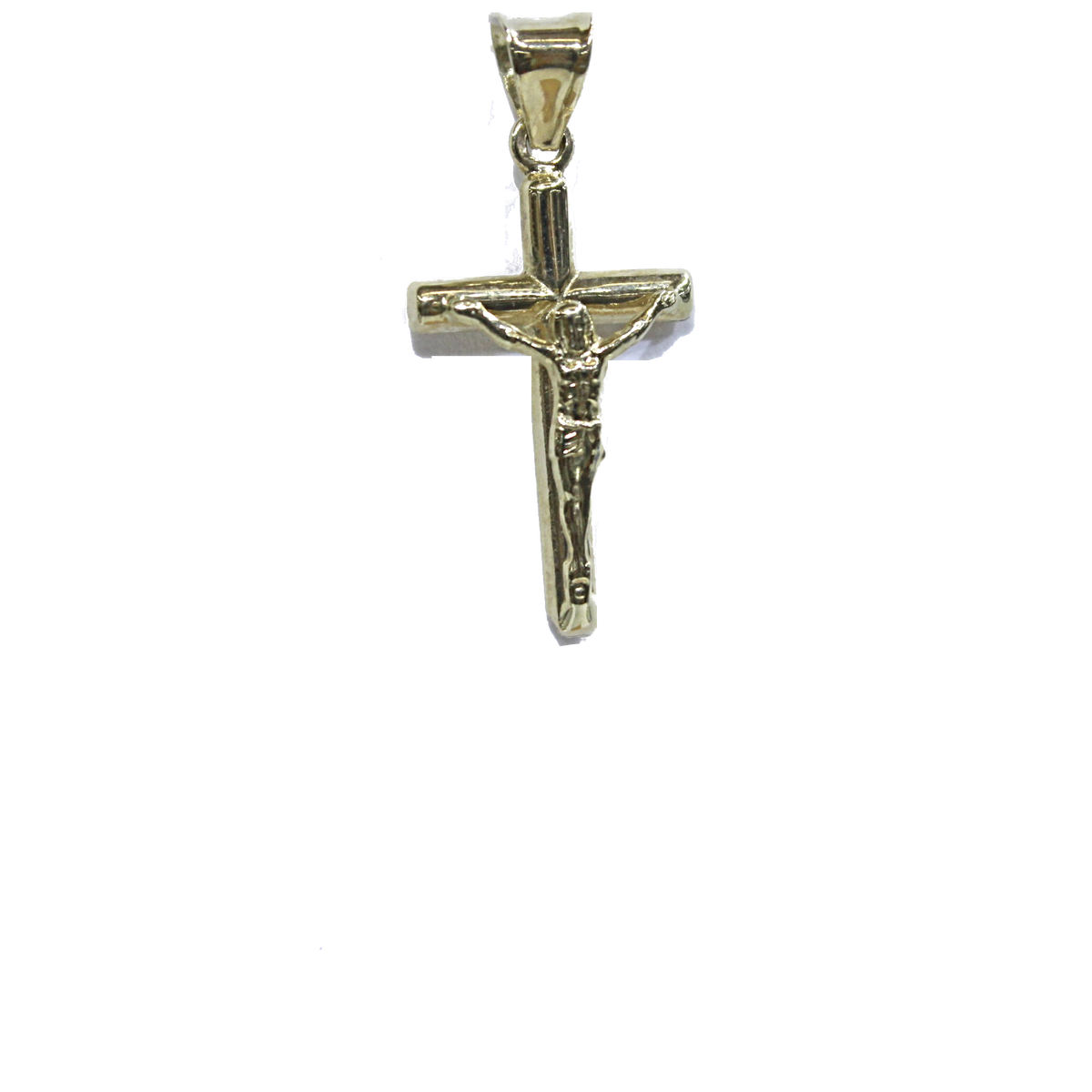 14K YELLOW GOLD TRADITIONAL MINI CROSS | Patty Q's Jewelry Inc